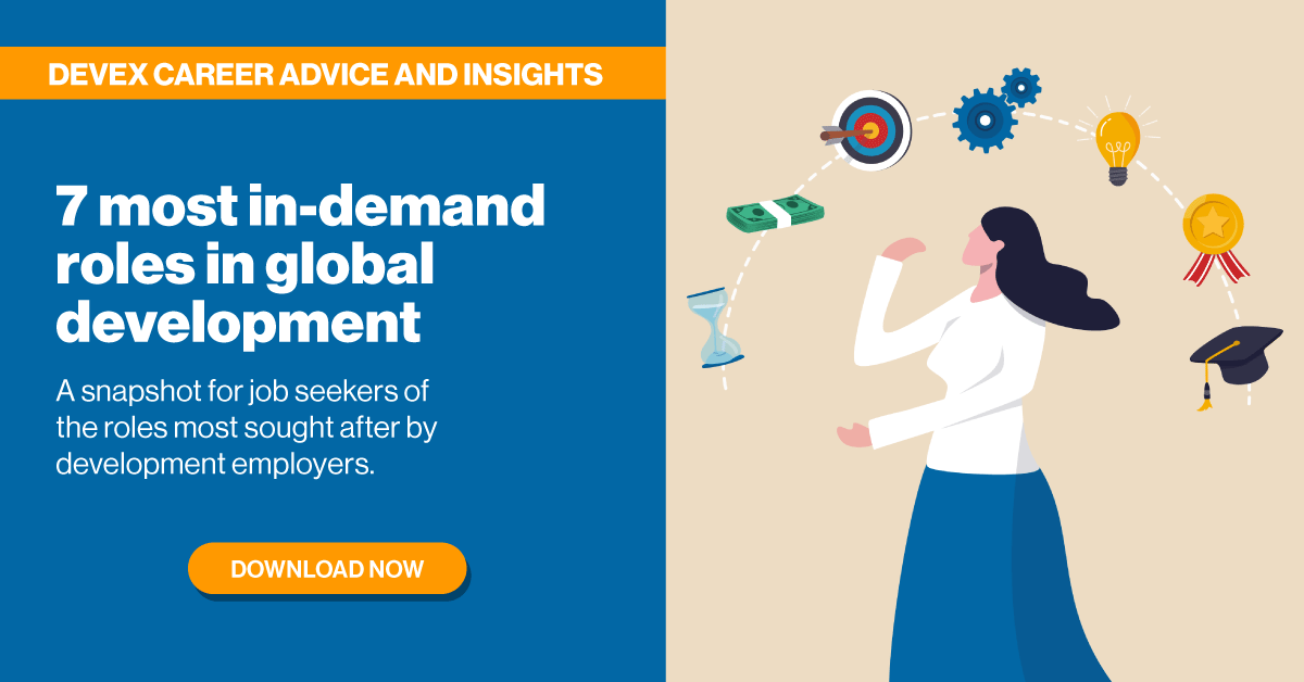 7 most in-demand roles in global development