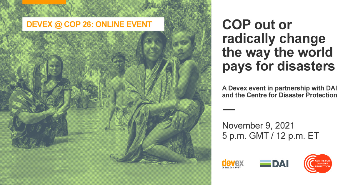 COP out or radically change the way the world pays for disasters