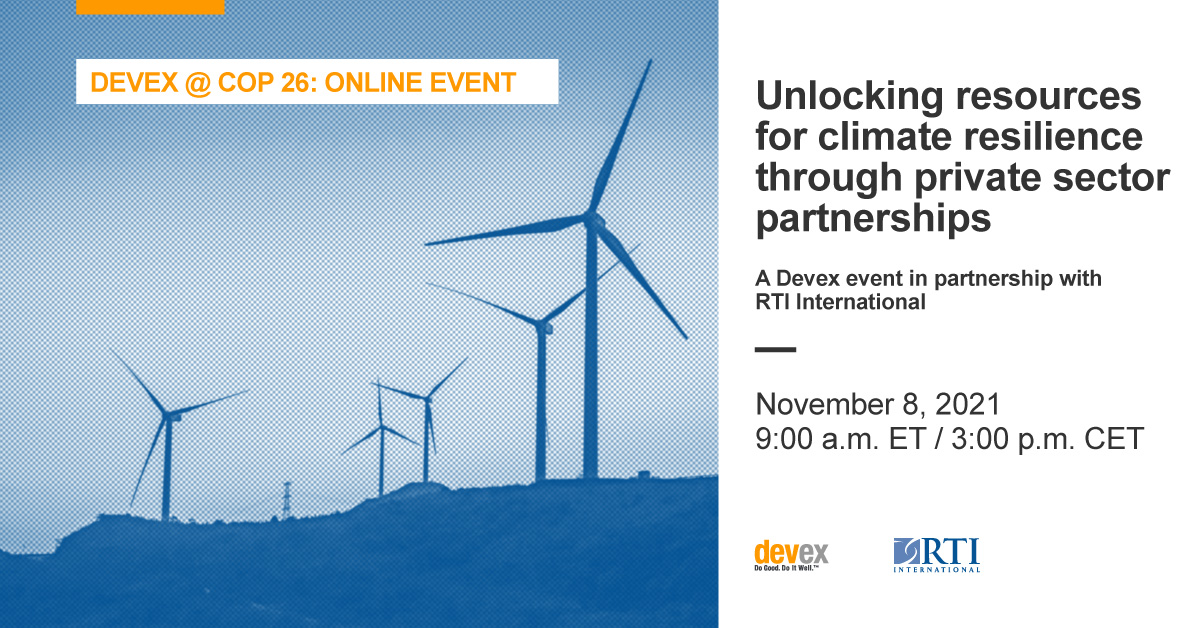 Unlocking resources for climate resilience through private sector ...
