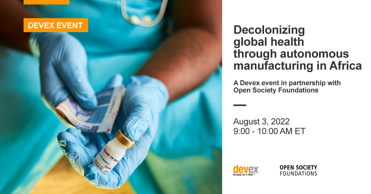 Decolonizing global health through autonomous manufacturing in Africa