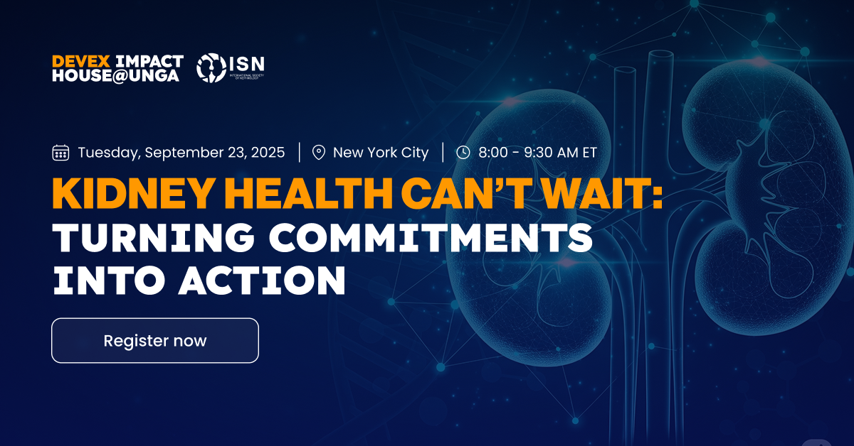 Kidney health can’t wait: Turning commitments into action